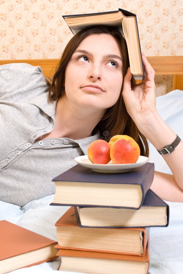 Student with books stock image. Image of graduate, person - 10187271