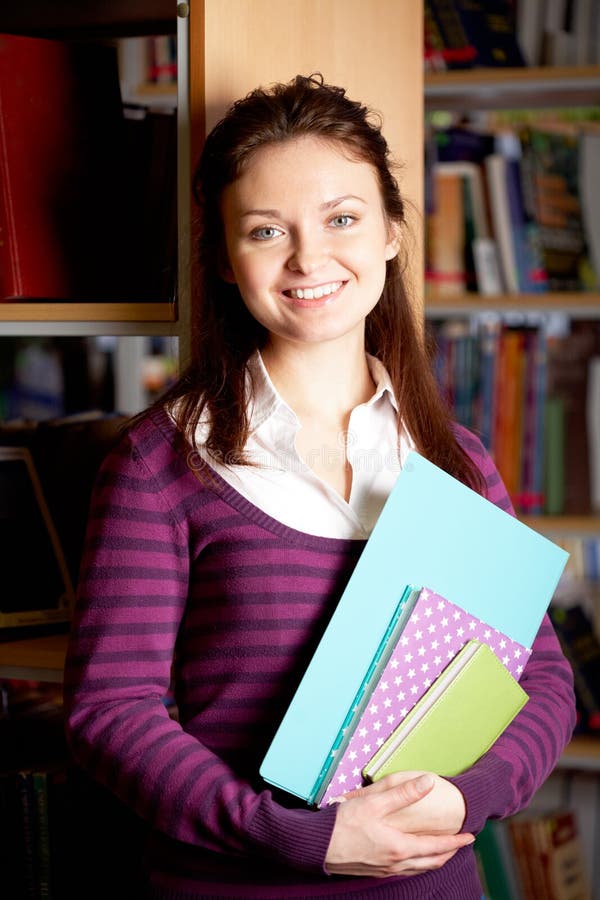Student with books stock image. Image of caucasian, happy - 17572441