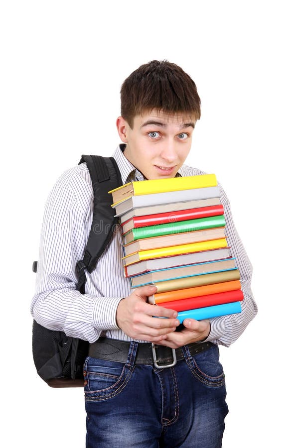 Student with the Books stock image. Image of isolated - 38224509