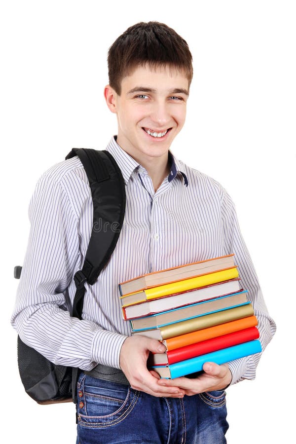 Student with Knapsack Wave Goodbye Stock Photo - Image of knapsack ...