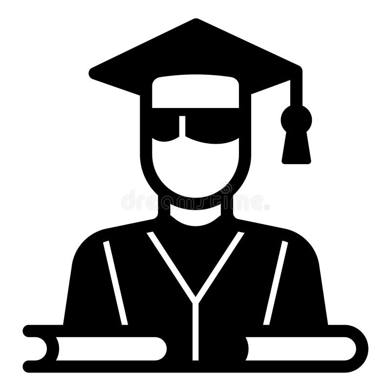 Student with Books Solid Icon, Education Concept. Vector Graphics Stock ...
