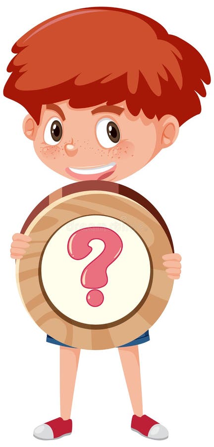 Student Boy Holding Basic Math Symbol or Sign Cartoon Character ...