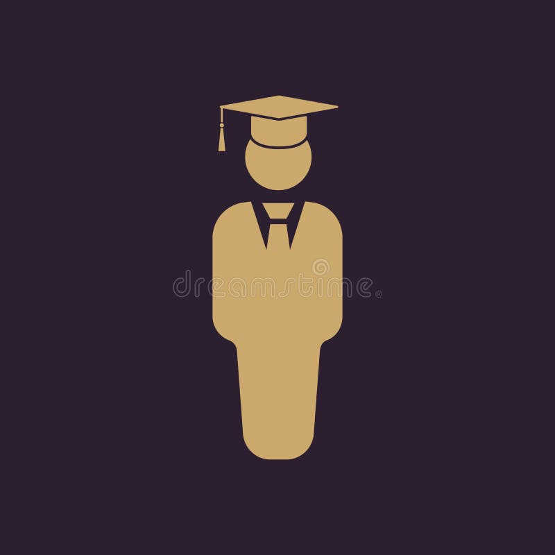 The Student Boy Icon. School and Academy, College, Education Symbol ...