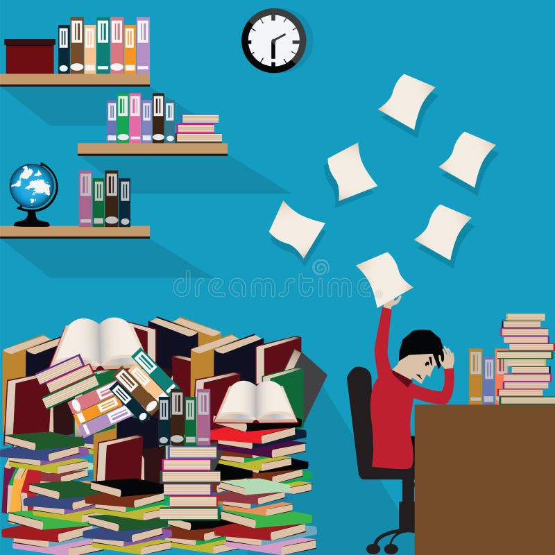 Cartoon Hard School Work Stock Illustrations – 264 Cartoon Hard School ...