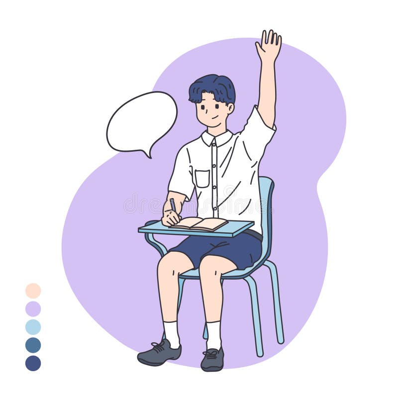 Class Raise Hand Cartoon Stock Illustrations – 209 Class Raise Hand ...
