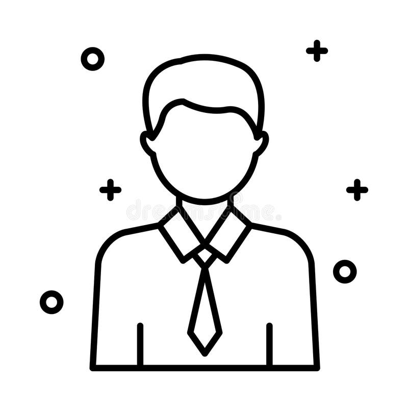 Student, Boy Vector Icon on Transparent Background. Outline Student ...