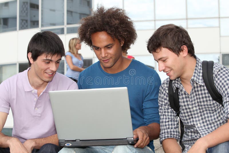 Student boys at university stock photo. Image of teens - 15886162