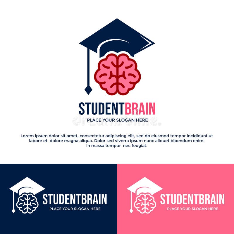Student Brain Vector Logo Template Stock Vector - Illustration of logos ...