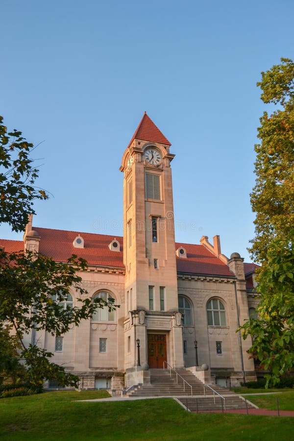 Student Building at Indiana University Stock Image - Image of bell ...