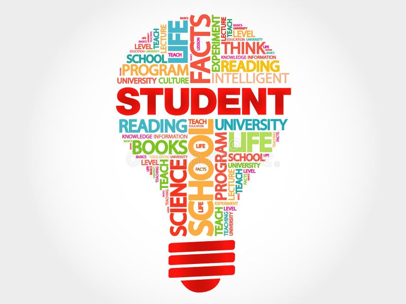 STUDENT word cloud stock illustration. Illustration of school - 200423770