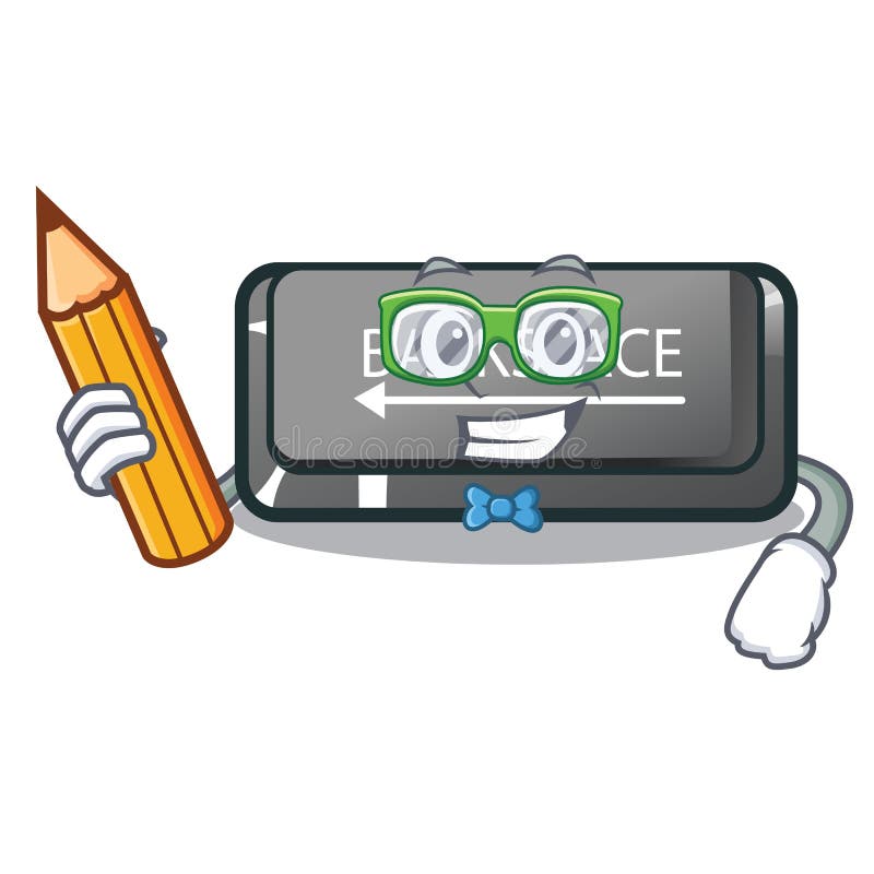 Student Button Backspace in the Shape Cartoon Stock Vector ...