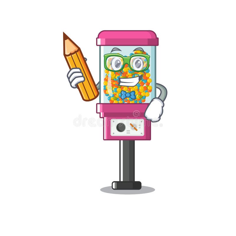 Student Candy Vending Machine in a Cartoon Stock Vector - Illustration ...