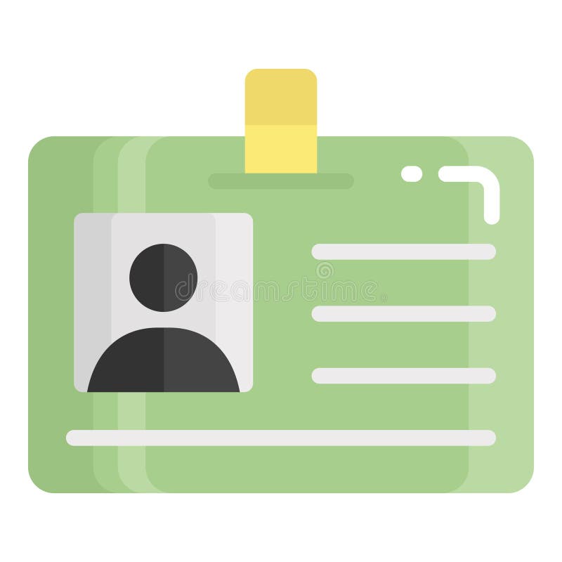 Student Card Vector Flat Icon, School and Education Icon Stock Vector - Illustration of person ...