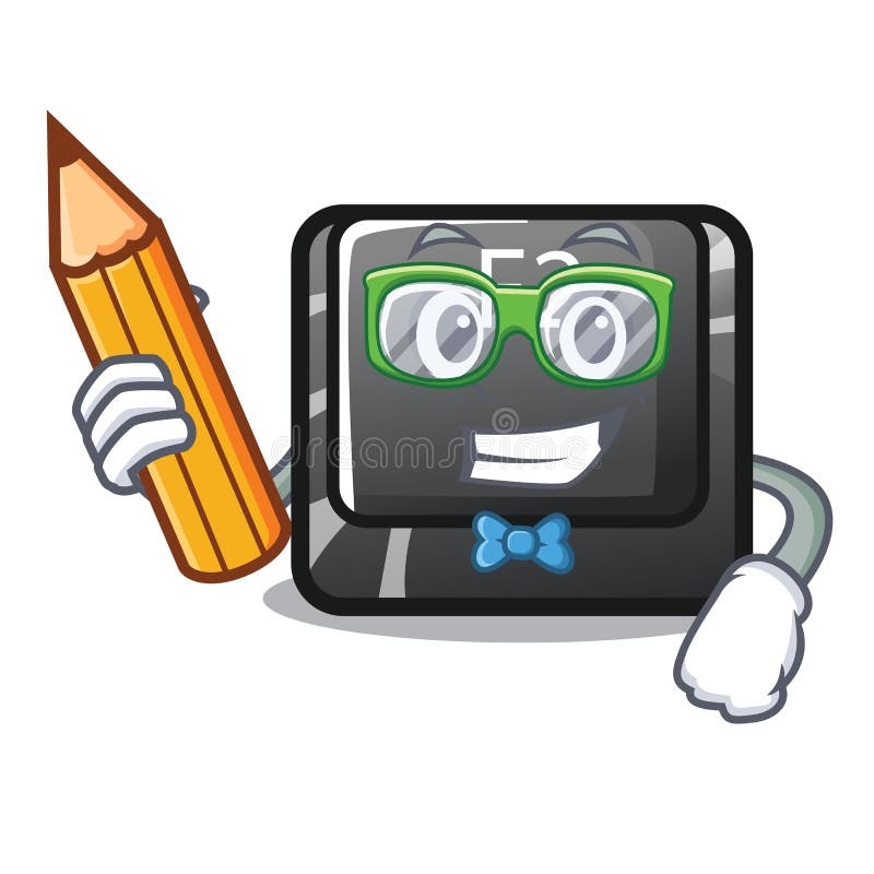 Student Cartoon F2 Button on the Keyboard Stock Vector - Illustration ...