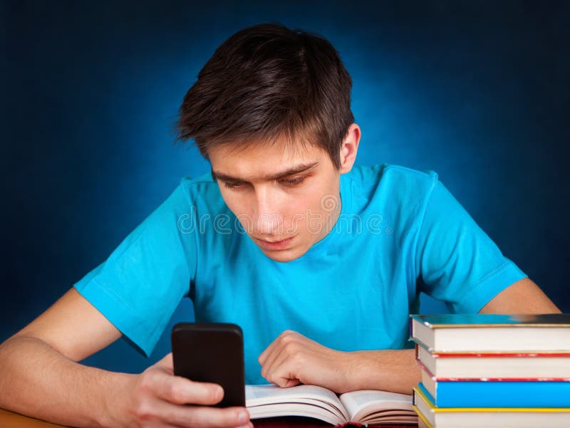Student with Cellphone stock image. Image of mobile, device - 82351409