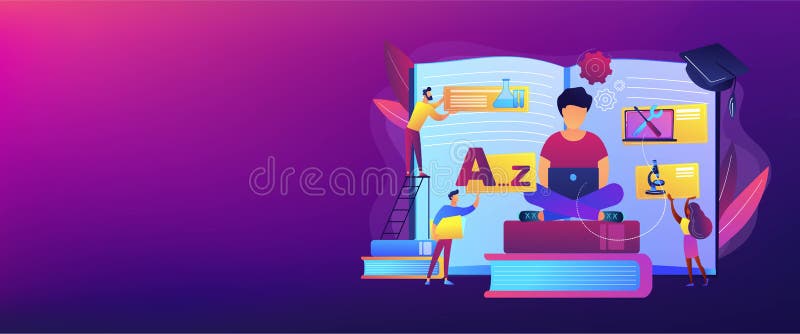 Personalized Learning Concept Banner Header Stock Vector - Illustration ...