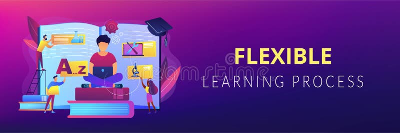 Personalized Learning Concept Landing Page Stock Vector - Illustration ...