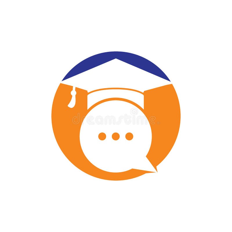 Student Chat Vector Logo Template. Stock Vector - Illustration of ...