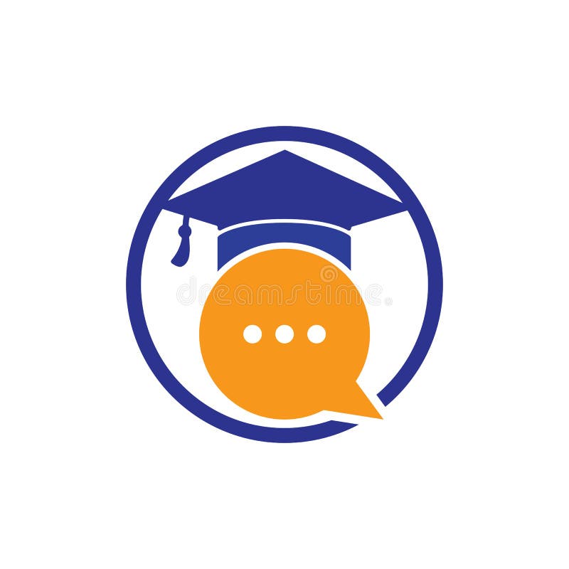 Student Chat Vector Logo Template. Stock Vector - Illustration of ...