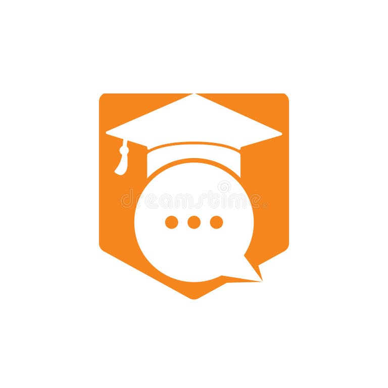 Student Chat Vector Logo Template. Stock Vector - Illustration of ...