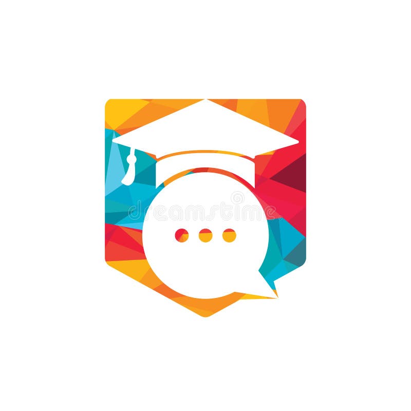 Student Chat Vector Logo Template. Stock Vector - Illustration of ...