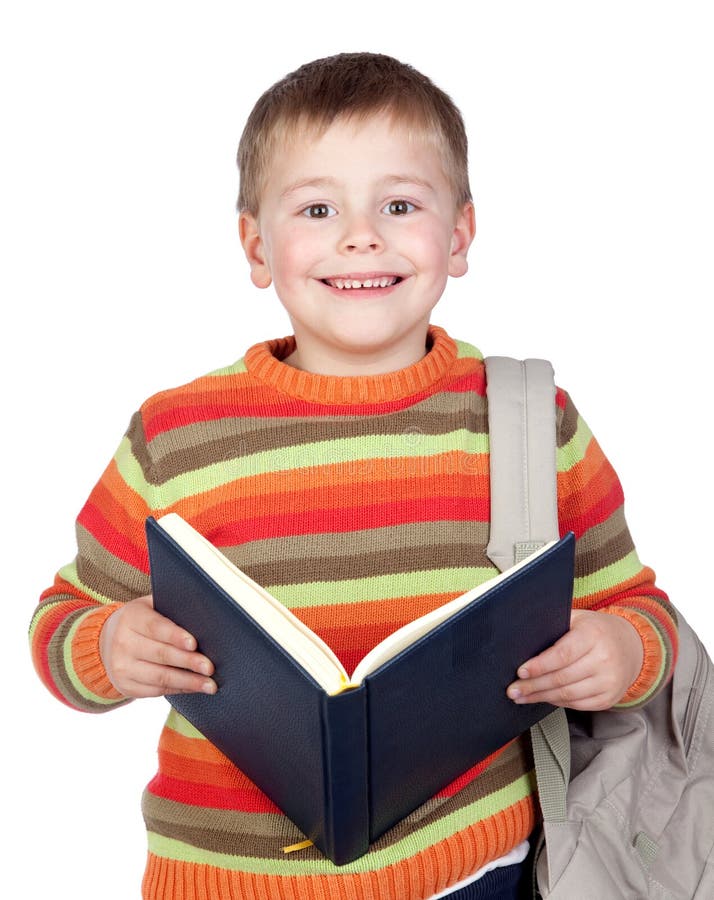 Student child with books stock photo. Image of little - 19815418