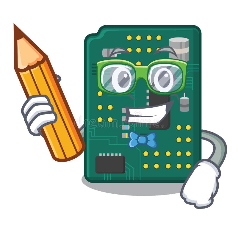 Student Circuit Board Pcb in Cartoon Shape Stock Vector - Illustration ...