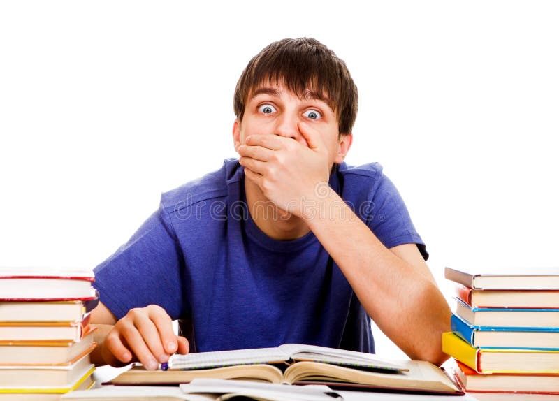 Student close his Mouth stock image. Image of head, face - 109187645