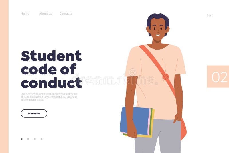 Student Code of Conduct Landing Page Advertising Website for ...