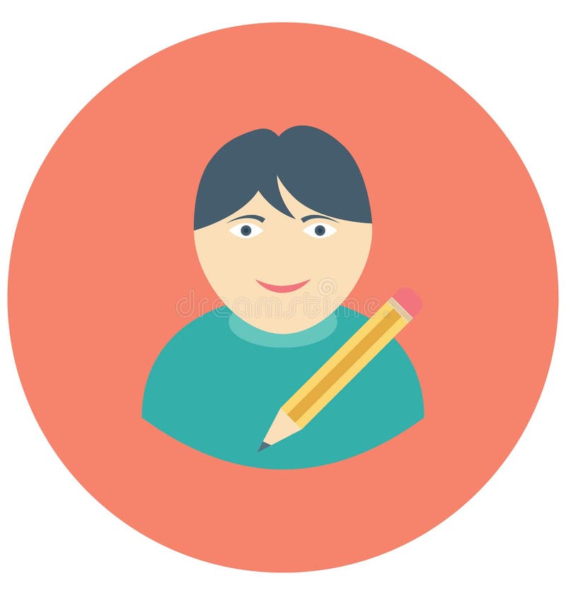 Student Color Isolated Vector Icon that Can Be Easily Modified or Edit ...