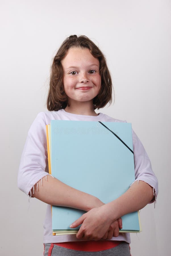 Student with folder stock photo. Image of folder, folders - 159499898