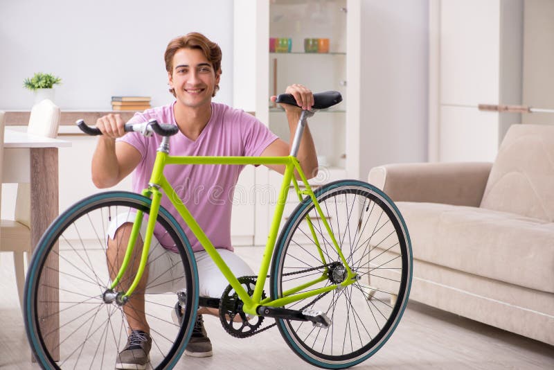 The Student Commuting To University Using Cycle Stock Image - Image of ...