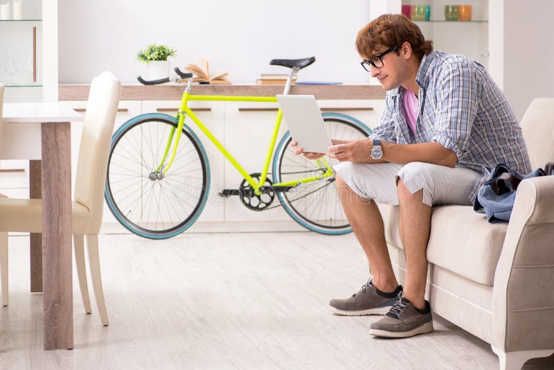 The Student Commuting To University Using Cycle Stock Photo - Image of ...