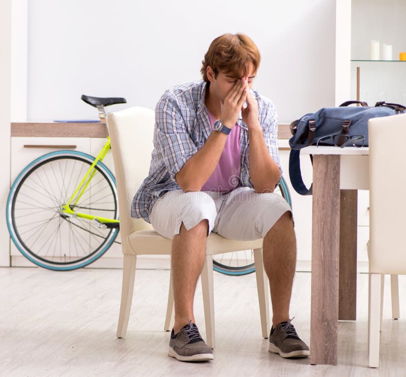 Student Commuting To University Using Cycle Stock Photo - Image of ...