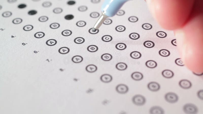 Student Complete Questionnaire Stock Video Footage - Video of paper ...