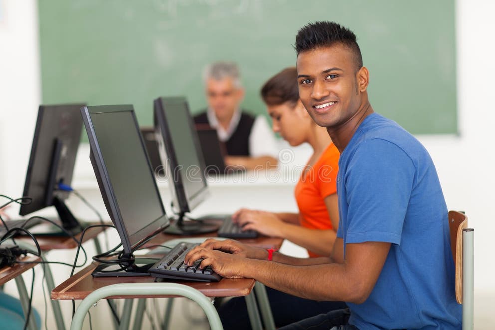 Student computer class stock photo. Image of looking - 31576212