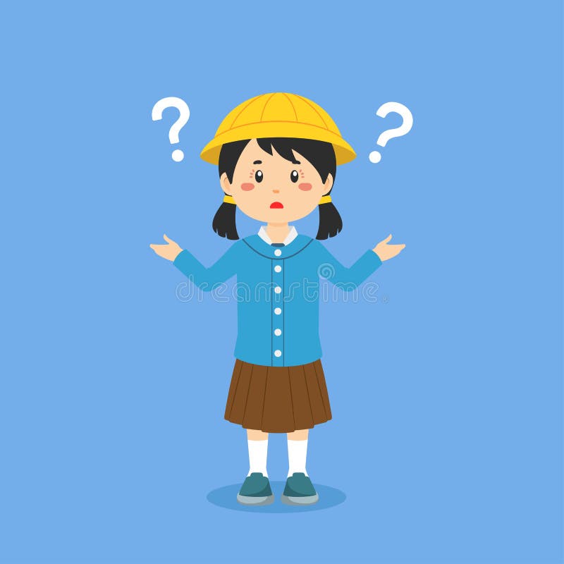 Student Confused with Question Mark Stock Vector - Illustration of ...