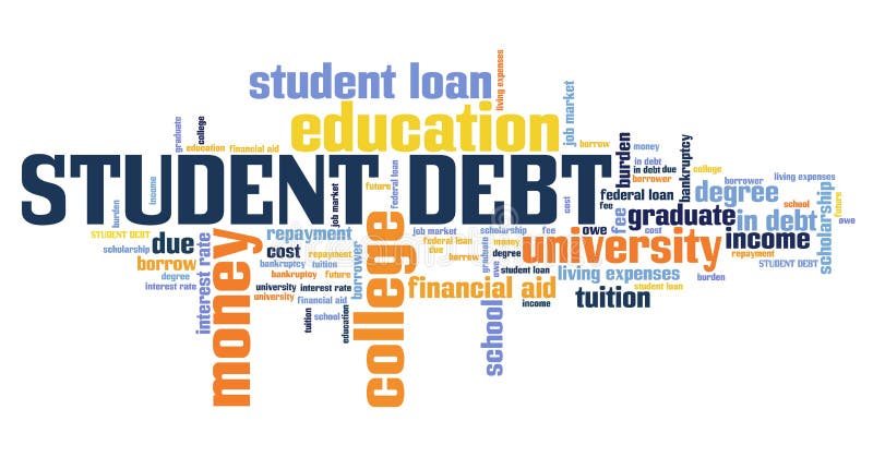 Student debt stock illustration. Illustration of debt - 79099587