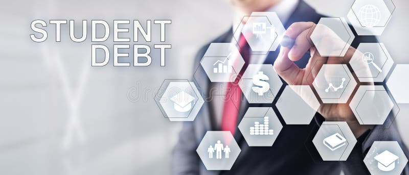 Student Debt. Concept Education and Slavery. Bank Wallpaper. Stock ...