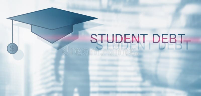 Student Debt. Concept Education and Slavery Stock Illustration ...