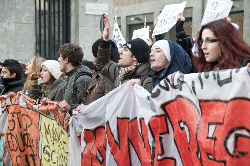 Student Demonstration in Milan December 14, 2010 Editorial Stock Photo ...