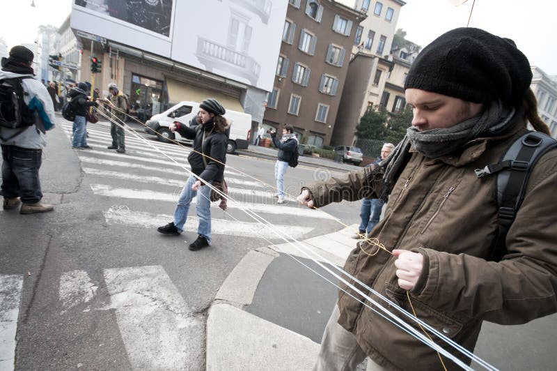 Student Demonstration in Milan December 22, 2010 Editorial Photo ...