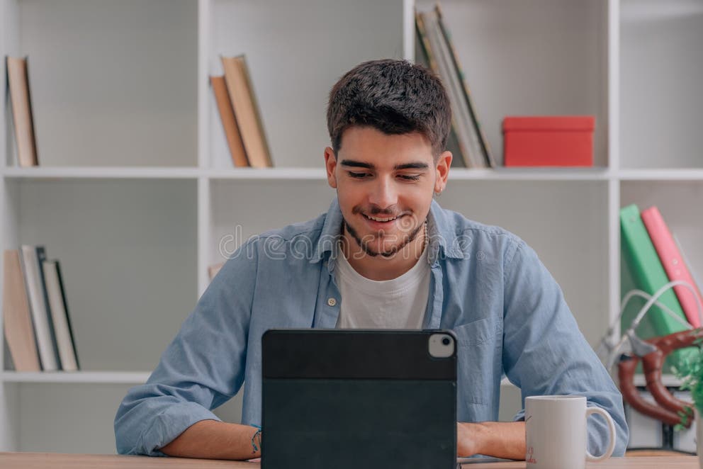 Student at desk stock image. Image of class, research - 262293075