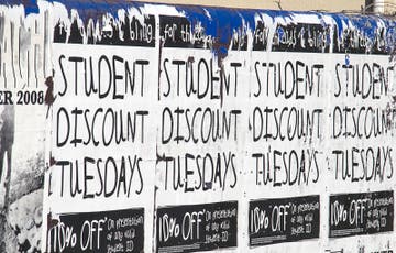 Student Discount Poster #2 stock image. Image of rough - 5617131