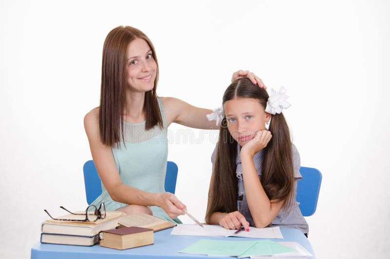 The Student Does Not Know How To Solve Problem Stock Image - Image of ...