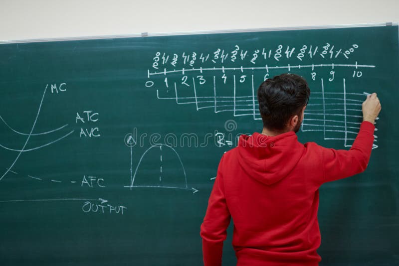 The Student Does the Task on the Board Stock Image - Image of primary ...