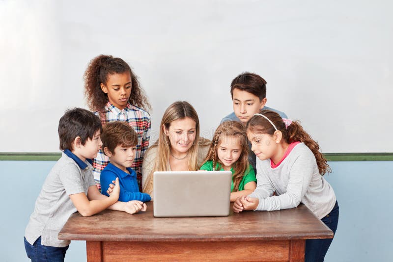 Student Doing E-learning on a Laptop Stock Image - Image of lessons ...