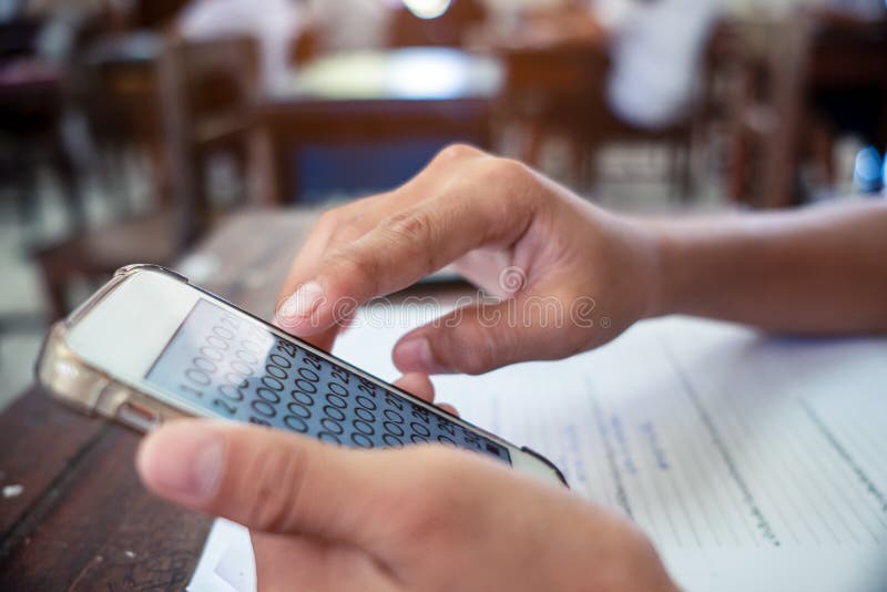 Student Doing Educational Exam Test by Smartphone with Stress Stock ...