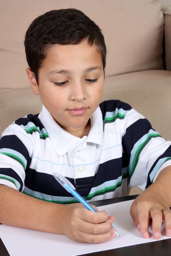 Student Doing Homework stock photo. Image of home, schoolwork - 7387006