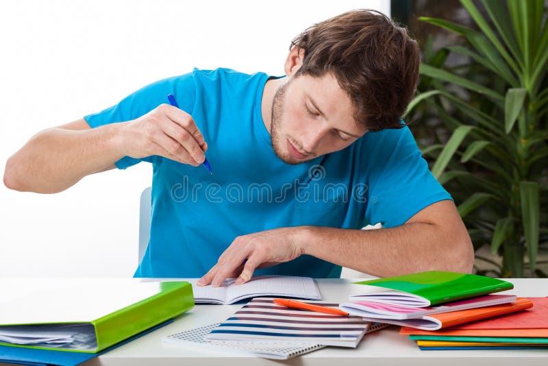 Student doing homework stock photo. Image of academic - 38073048